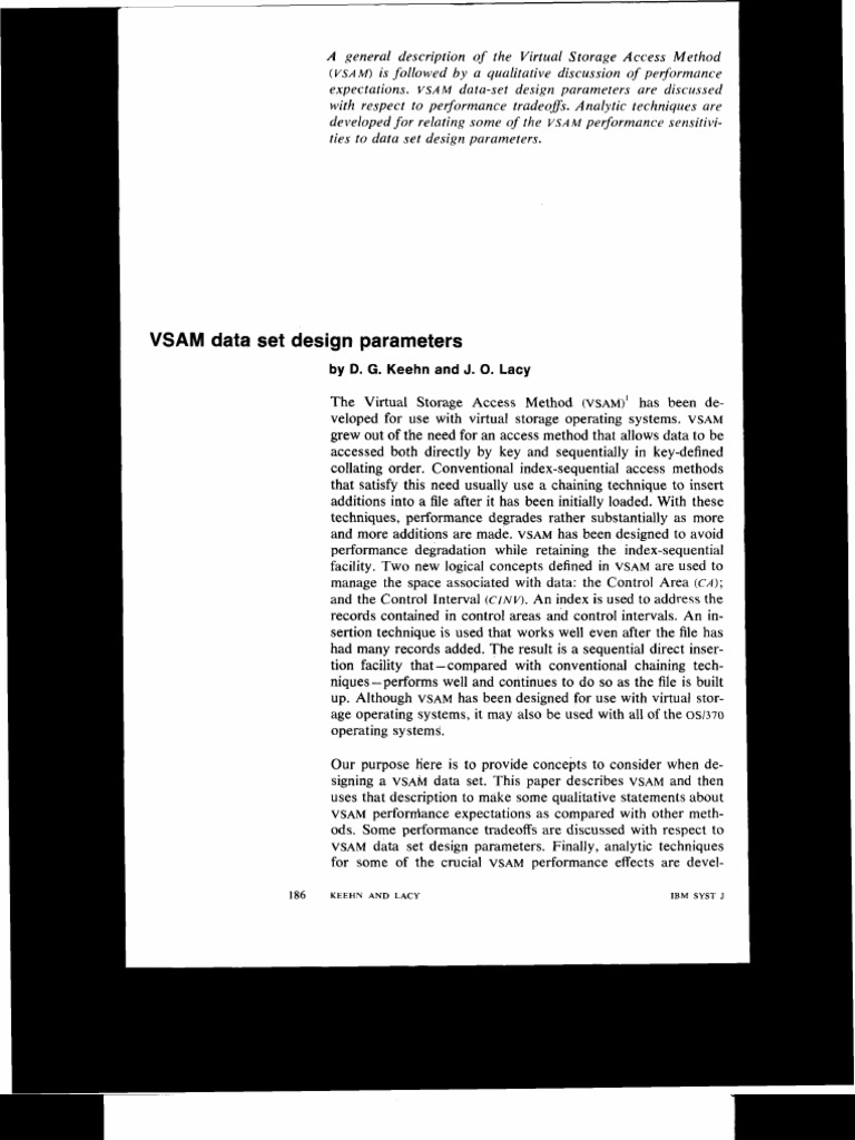 606i VSAM An Old General Description | PDF | Computer Data | Data