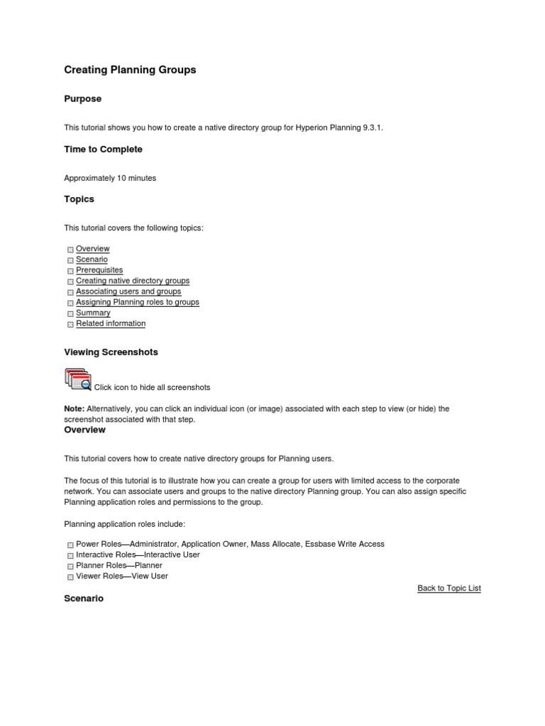 Creating Planning Groups | PDF