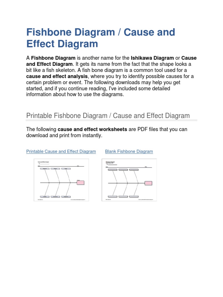 Fishbone Diagram | PDF | Causality | Brainstorming