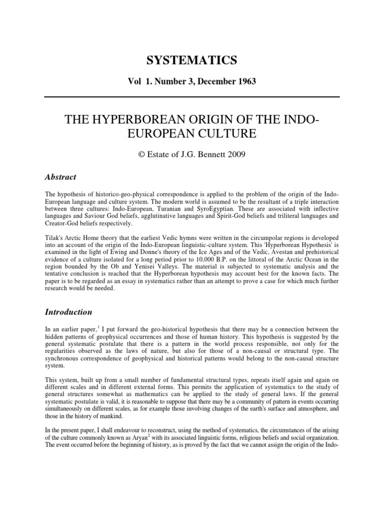 The Hyperborean Origin of Indo-European Culture | PDF | Ice Age | Arctic Ocean
