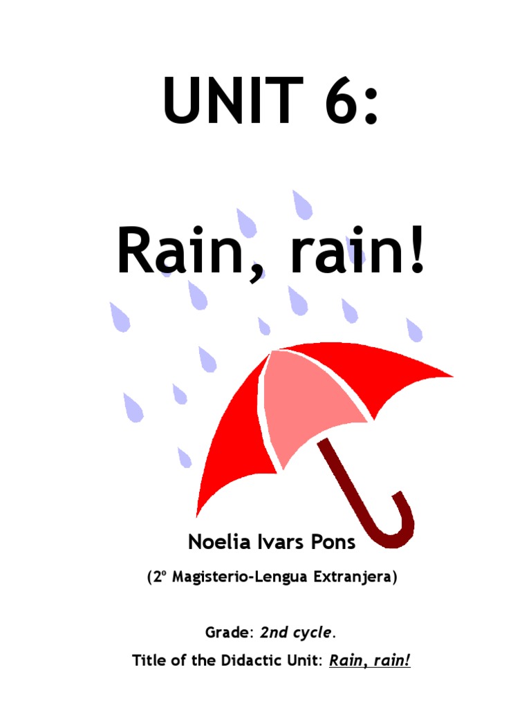 Unit 6 Rain Rain Corregida | PDF | Verb | English Language