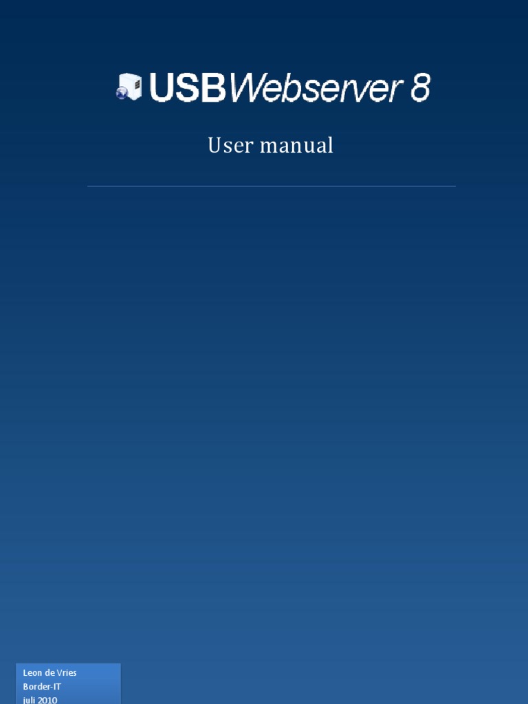 MySQL USBWebserver 8 Setup Guide | PDF | Apache Http Server | Websites