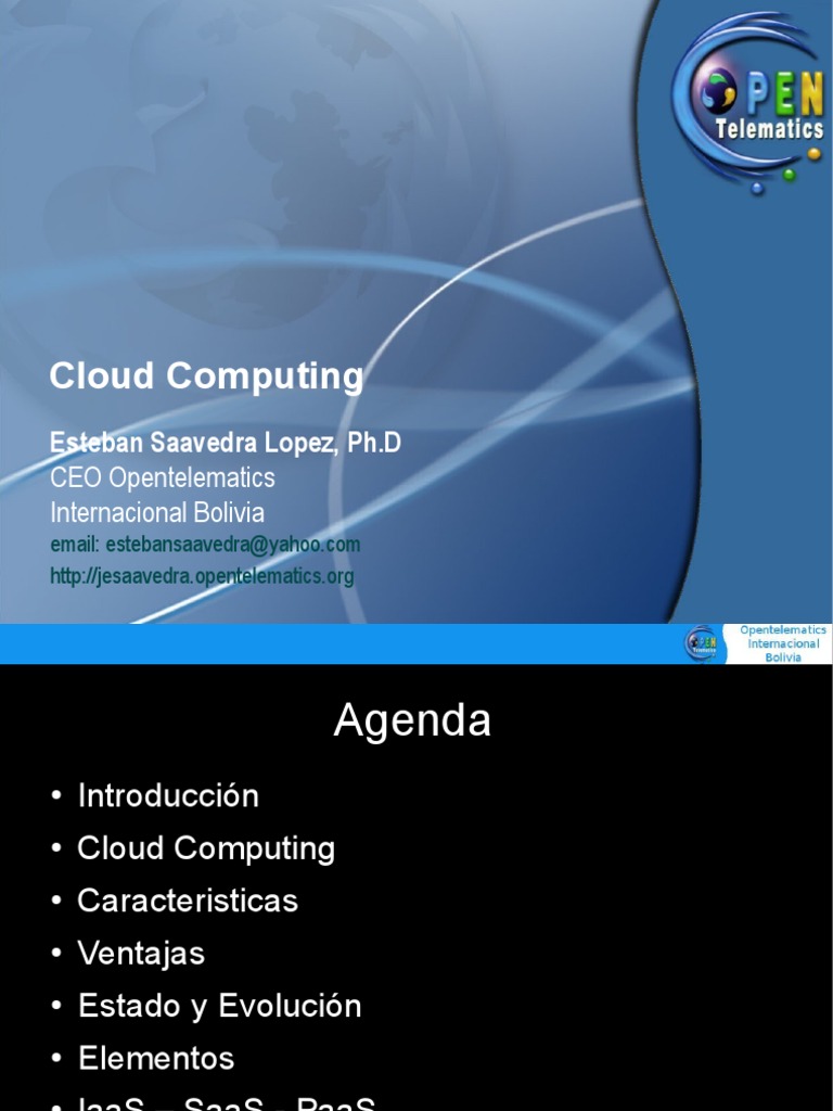 Introducción Al Cloud Computing | PDF | Software como servicio | Computación en la nube