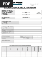 Planilla de Inscripción Escuela de Fútbol | PDF | Asociación de Futbol ...