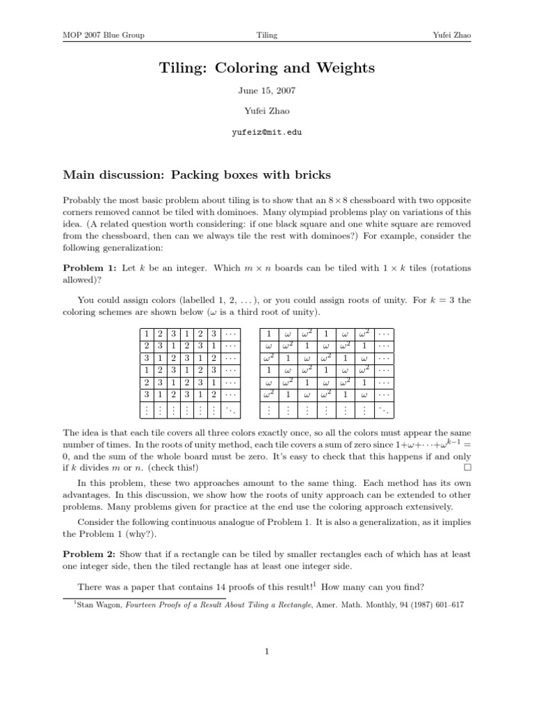 Tiling | PDF | Group (Mathematics) | Rectangle