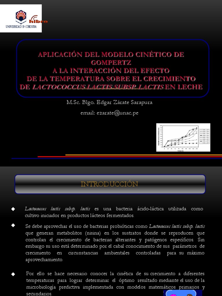 Aplicación Del Modelo Cinético de Gompertz | PDF | Análisis de ...