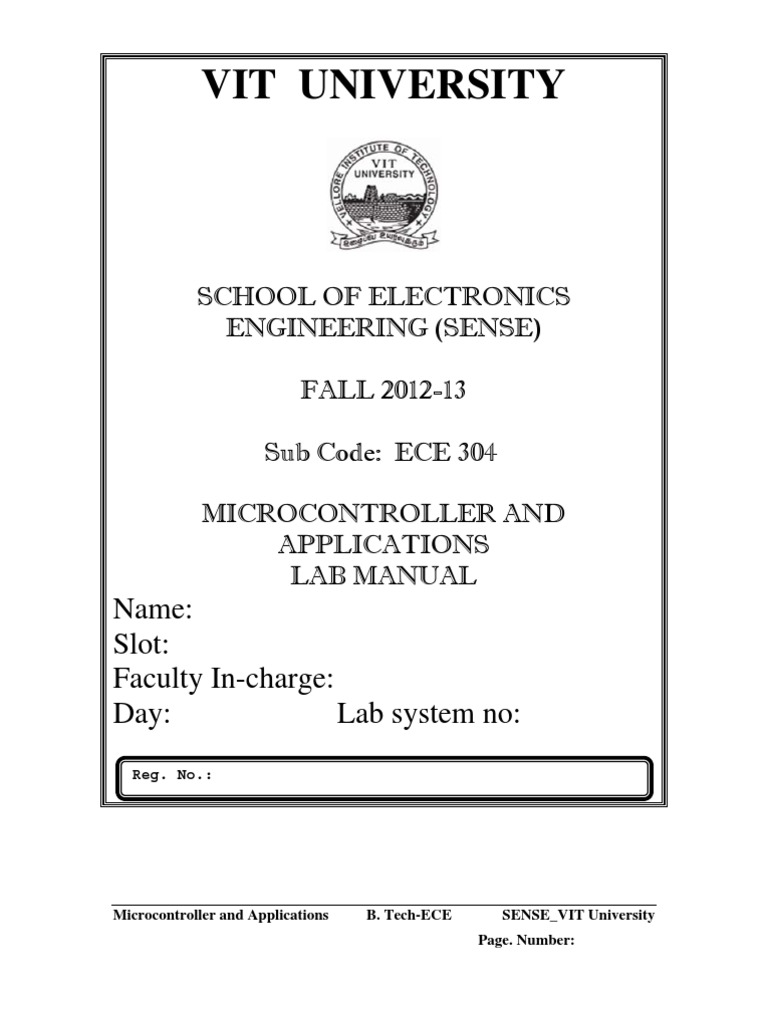 MC 8051 Lab Manual 2012 | PDF | Microcontroller | Computer Keyboard