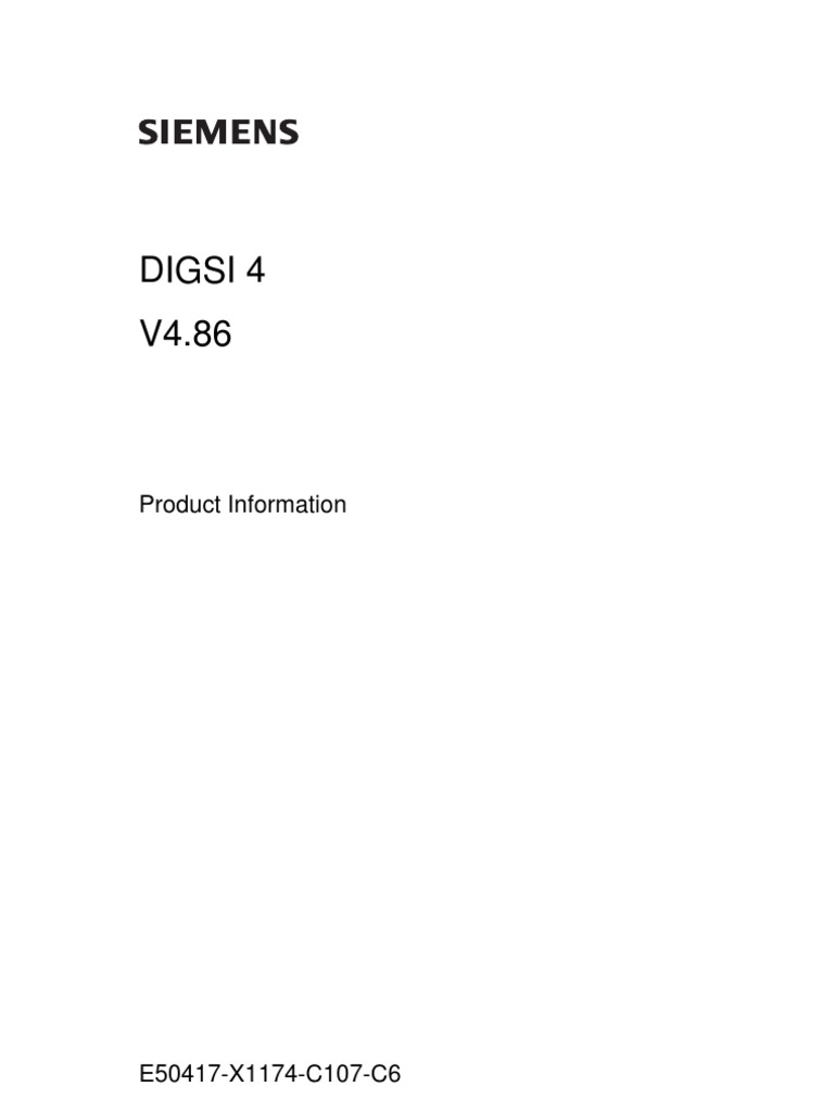 Product Information DIGSI V4 86 | PDF | Installation (Computer Programs ...