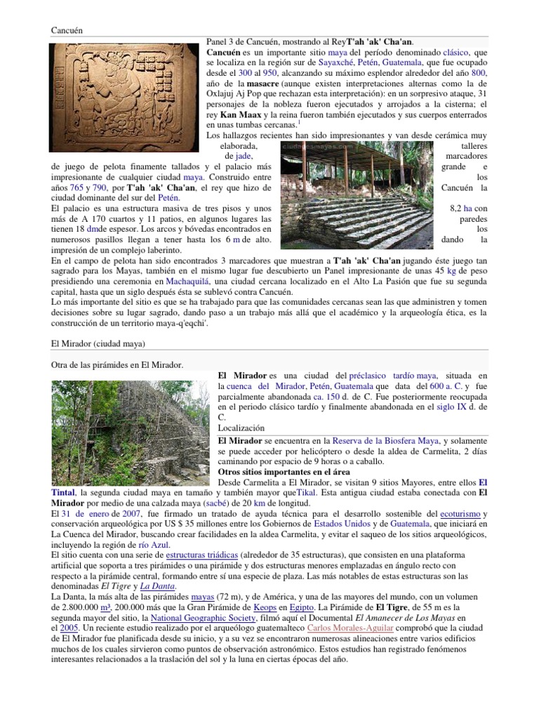 Cancuén | PDF | Arqueología | Cultura (general)