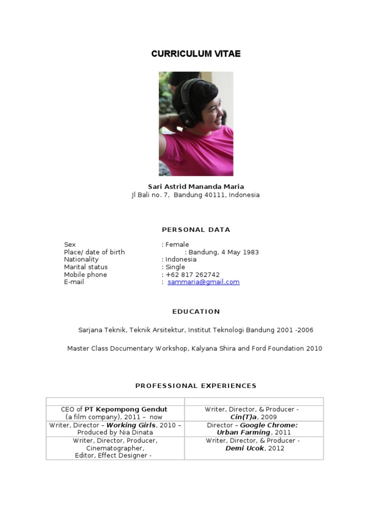 CV Sammaria Simanjuntak | PDF