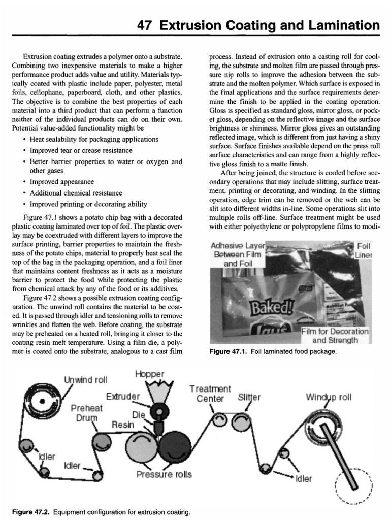 Extrusion Coating and Lamination | PDF | Extrusion | Adhesion