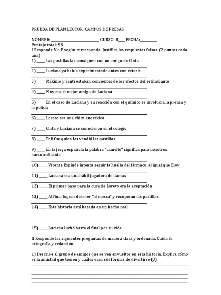 Campos de Fresa | PDF | Novelas | Bienestar