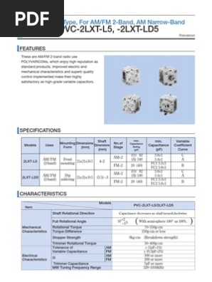 Variable Capacitor Datasheet