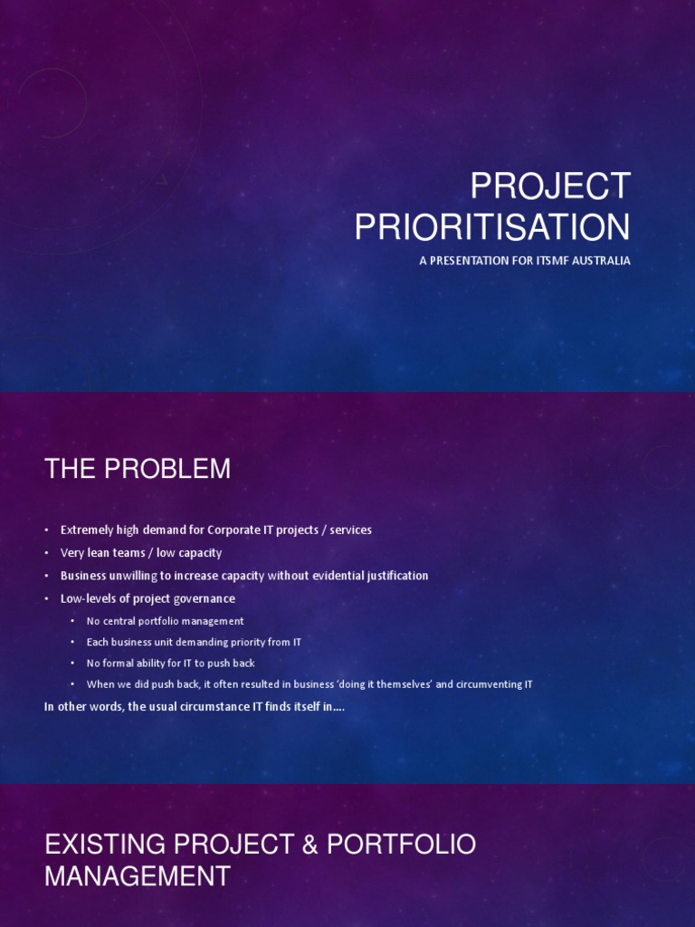 Project Prioritisation Presentation | PDF | Risk | Risk Management