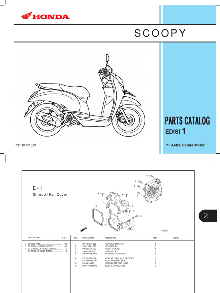 Part Catalog Scoopy | PDF | Screw | Piston