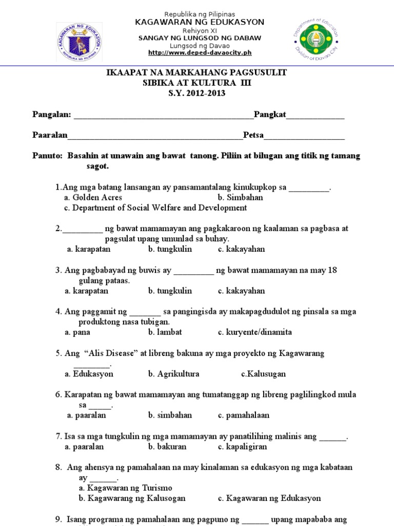 Sibika at Kultura III (Ok)