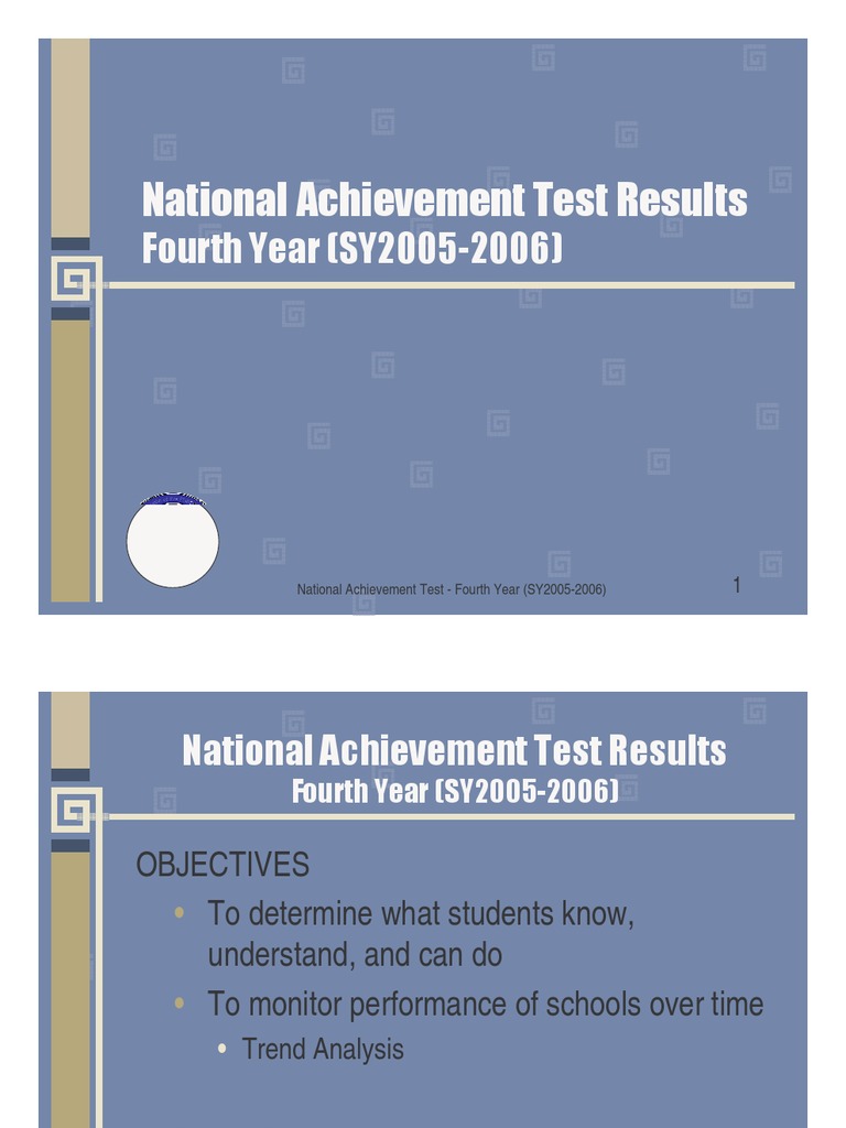 National Achievement Test 2006 Results | PDF | Teachers | Students