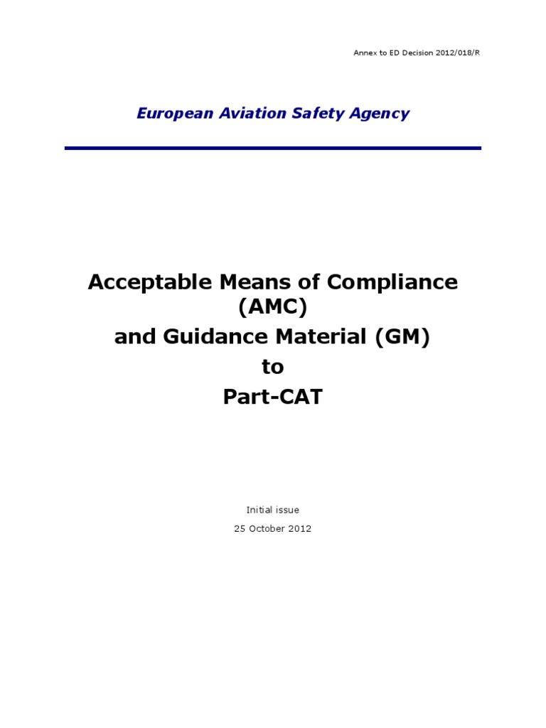 Amc, GM Easa Ops, Annex To Ed Decision 2012-018-r | PDF | Instrument ...