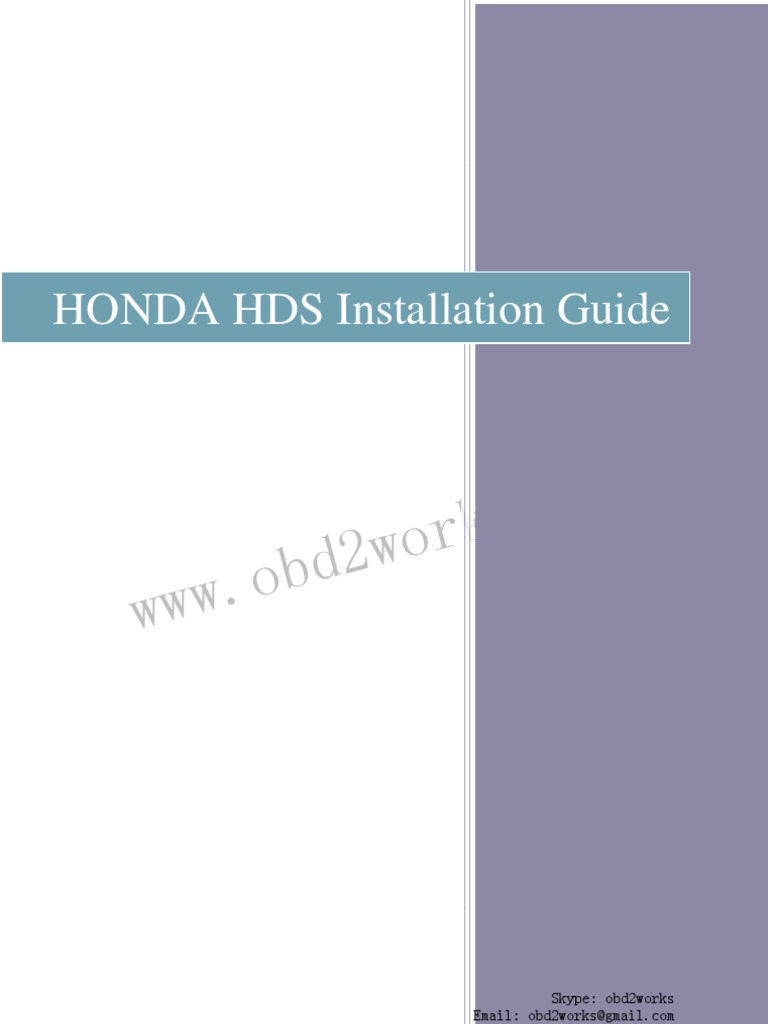 Honda HDS Installation Guide | PDF | Computers | Technology & Engineering