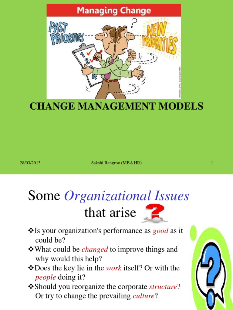 Congruence Model for Change Management | PDF | Change Management ...