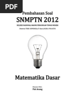 Soal SBMPTN 2014 TKPA Matematika Dasar Dan Pembahasan Kode 652 | PDF