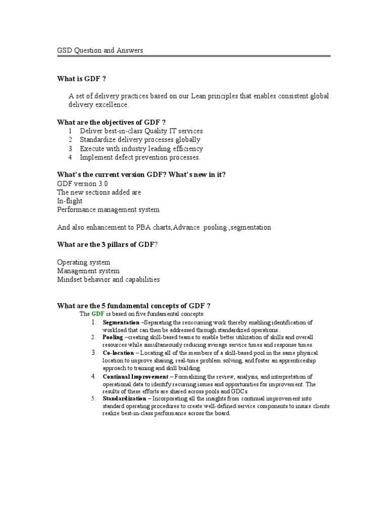 Understanding GDF Delivery Practices | PDF | Market Segmentation | Lean ...