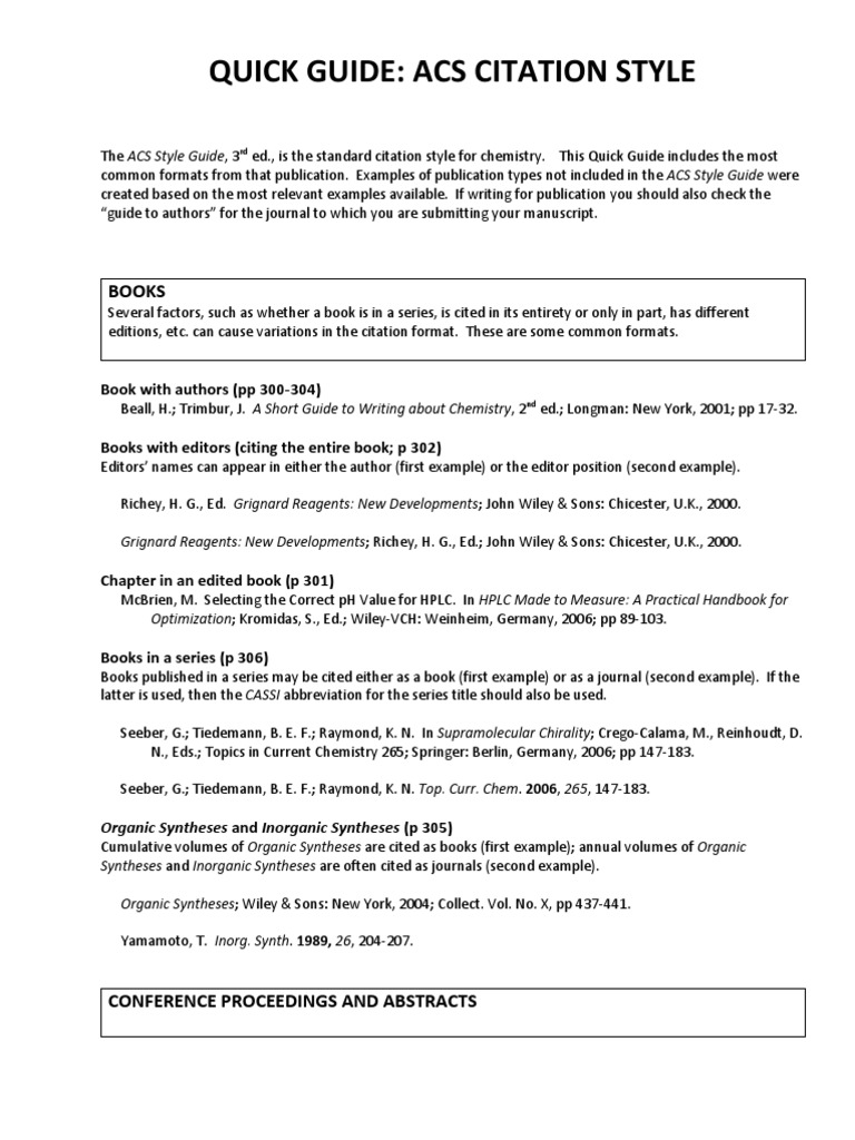 Quick Guide Acs | PDF