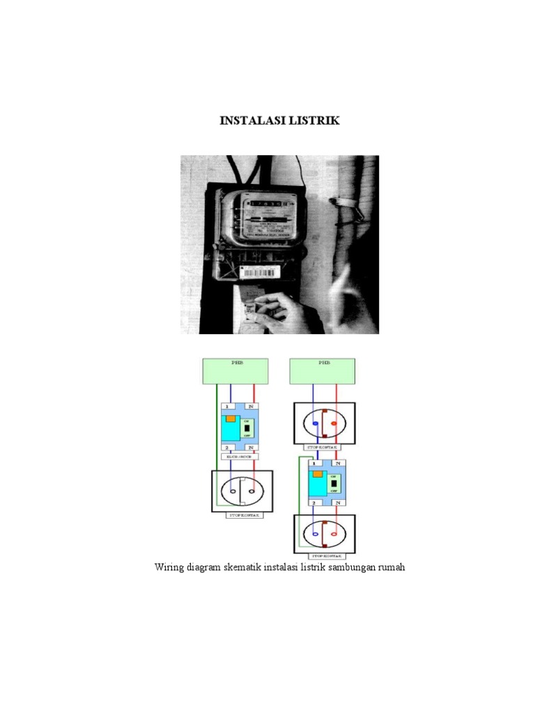 Wiring Diagram Skematik Instalasi Listrik Sambungan Rumah | PDF