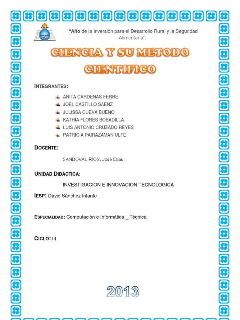 Informe de Ciencia y Metodo Cientifico | Teoría | Hipótesis