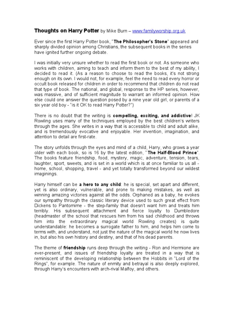 Christian Perspectives on Harry Potter | PDF | Harry Potter