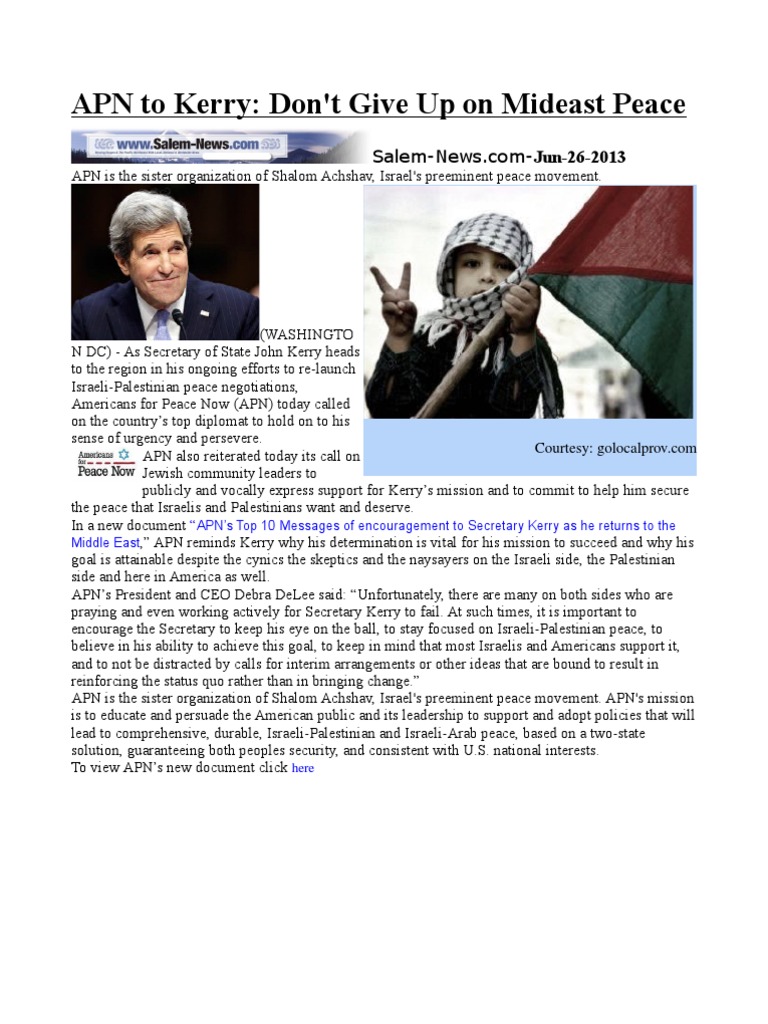 APN's Top 10 Messages of Encouragement To Secretary Kerry As He Returns ...