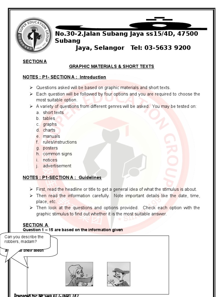 PMR English Language Module 1 Paper 1 | PDF | Pearl | Hotel
