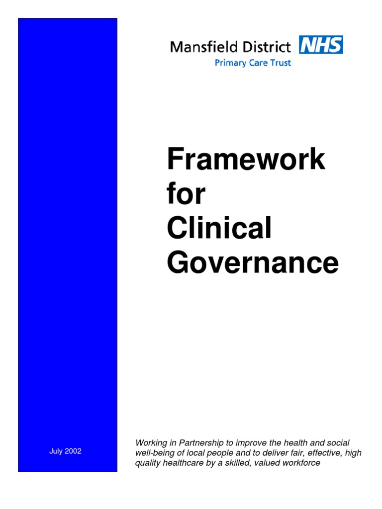 NHS Framework For Clinical Governance | PDF | Health Economics | Health ...