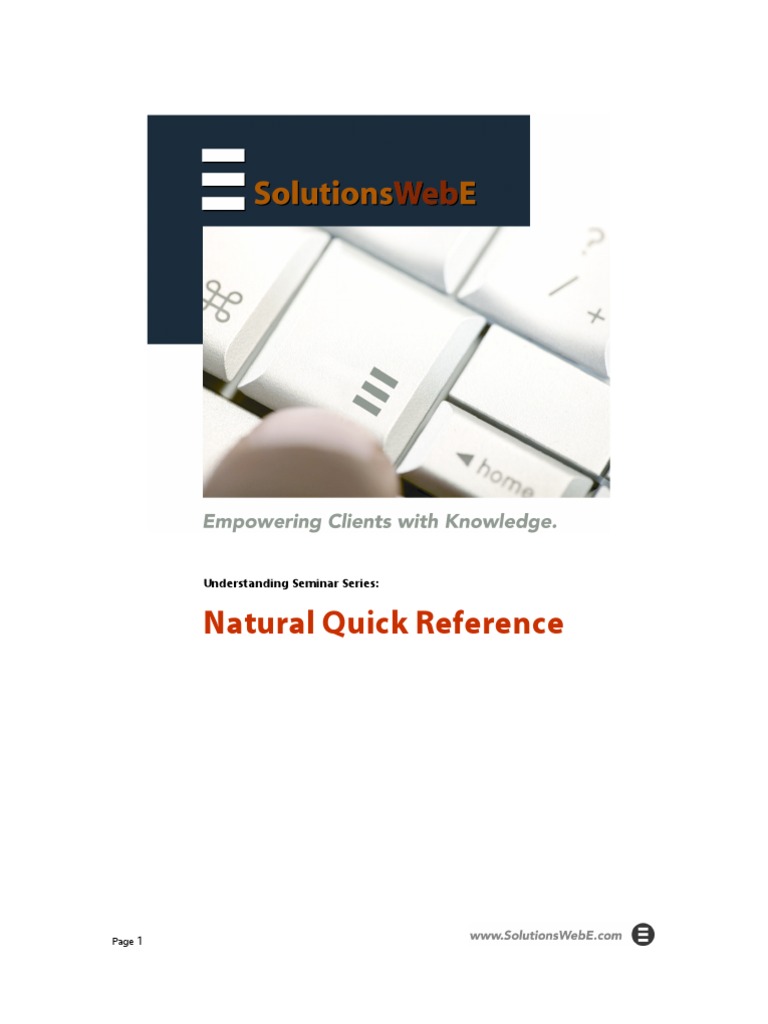 Natural Quick References | PDF | C (Programming Language) | Subroutine