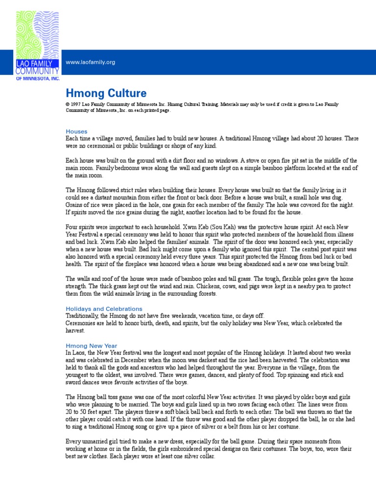 Hmong Culture | PDF | Hmong People | Shamanism