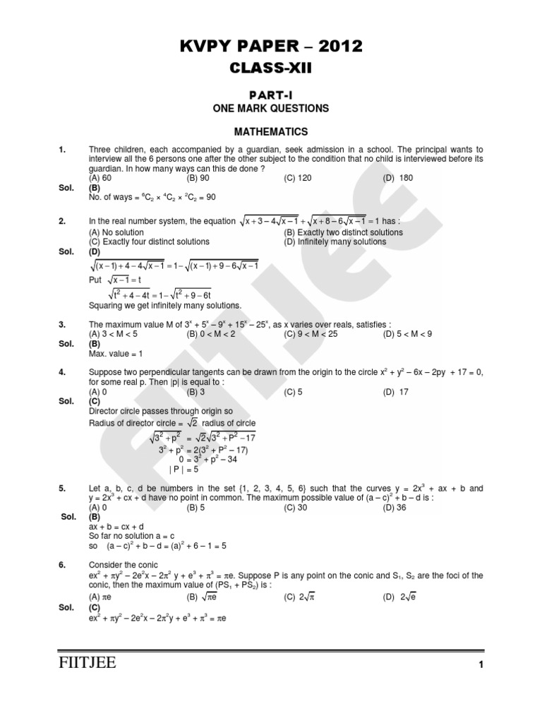Kvpy Paper Xii | Download Free PDF | Directionality (Molecular Biology ...