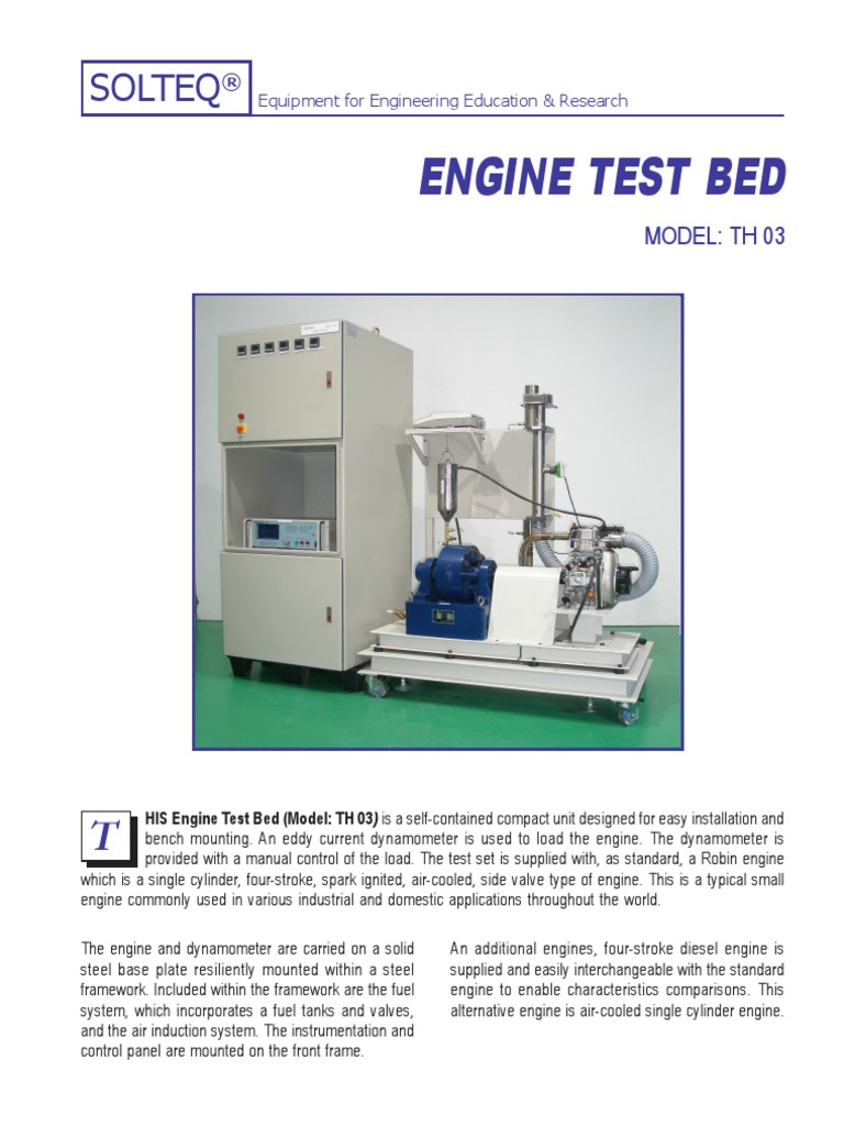 Engine Test Bed: Solteq | PDF | Engines | Diesel Engine