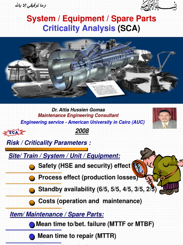 Criticality Analysis of Maintenance Systems and Equipment Spare Parts ...