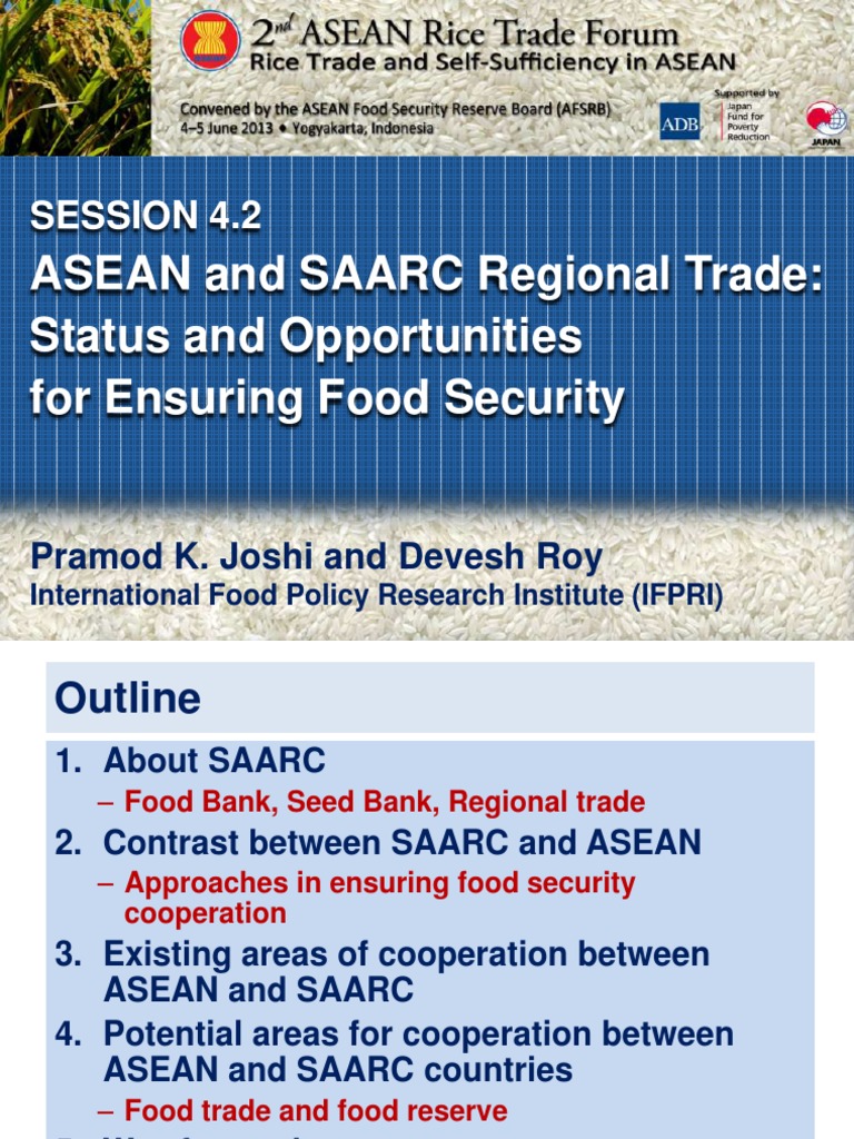 PPT: ASEAN & SAARC Regional Rice Trade: Status & Opportunities For ...