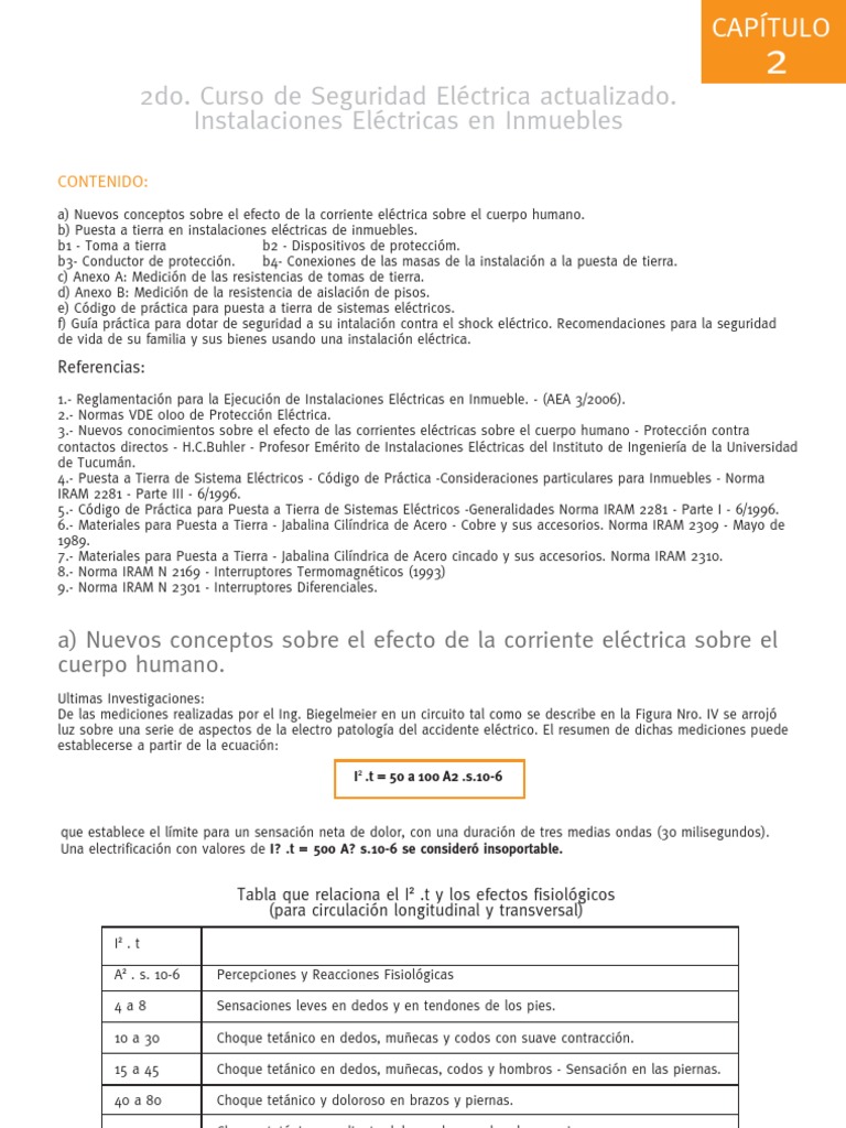 Capitulo2 Norma IRAM 2281 PAT | PDF | Resistencia Eléctrica y Conductancia | Corriente eléctrica