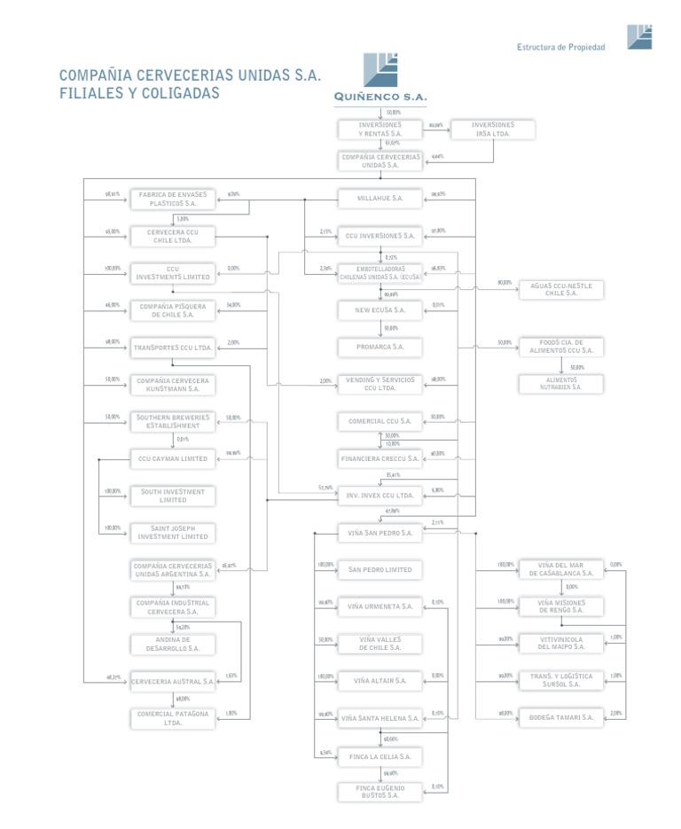 Estructura de Propiedad de CCU S.A. | PDF | Negocios | Tecnología