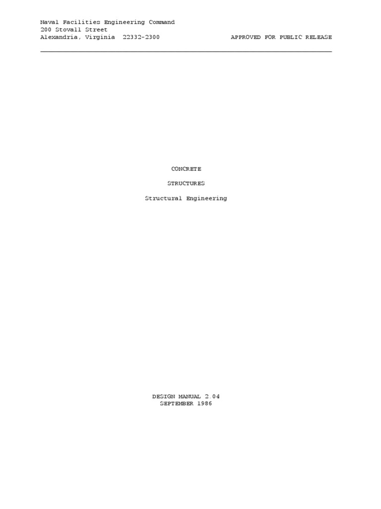 Navfac Design Manual DM2.04 | PDF | Concrete | Screw