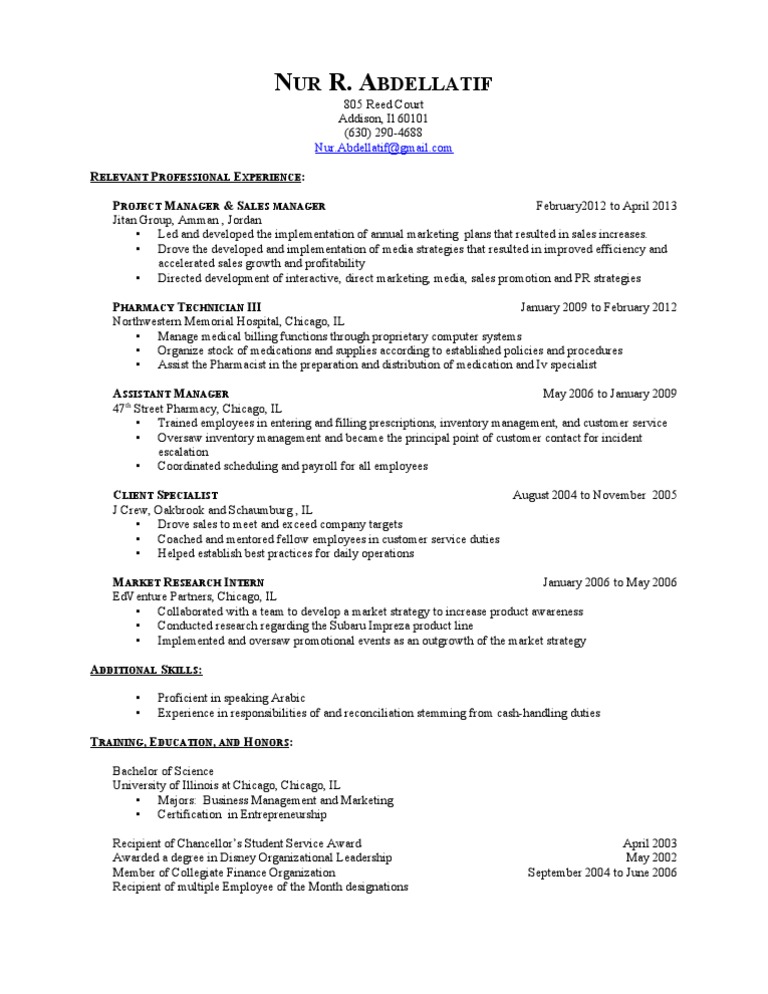 Abdellati F Project Manager | PDF