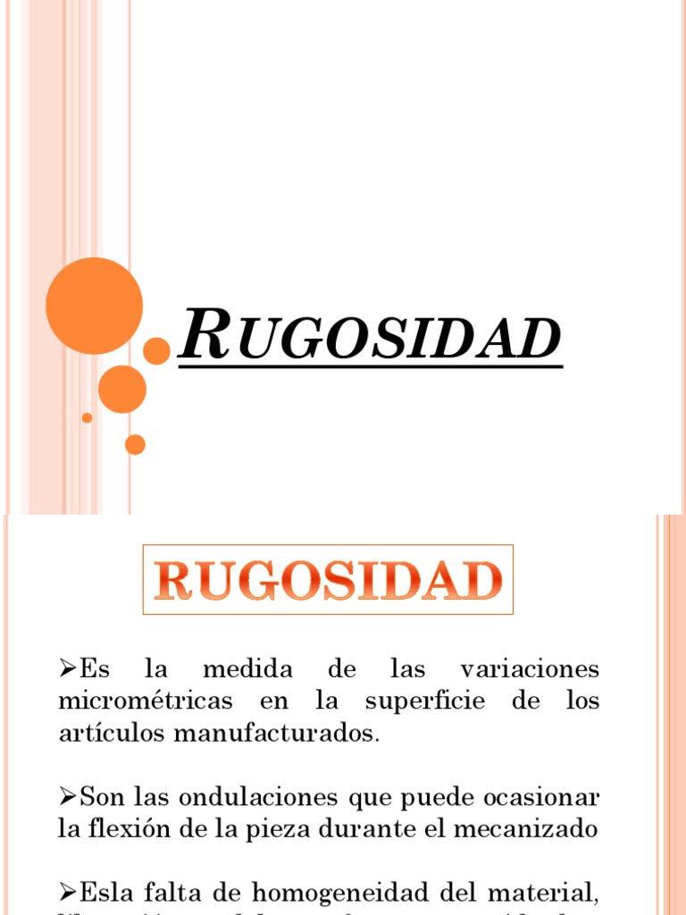 Rugosidad: Medición y Parámetros | PDF | Longitud | Rugosidad de la ...