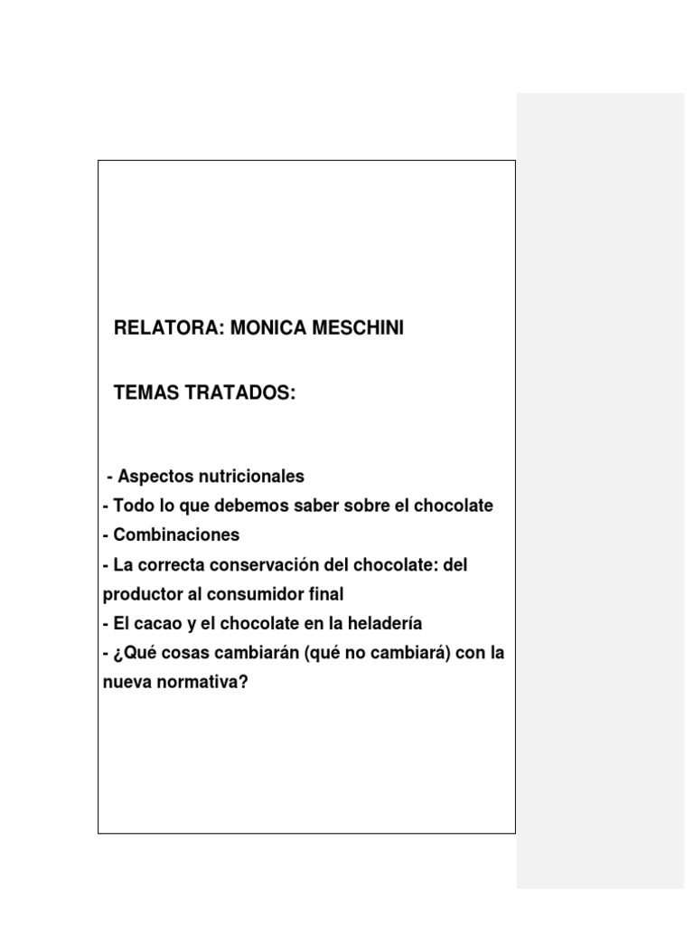 Guía Completa sobre el Chocolate y su Conservación | PDF | Chocolate ...
