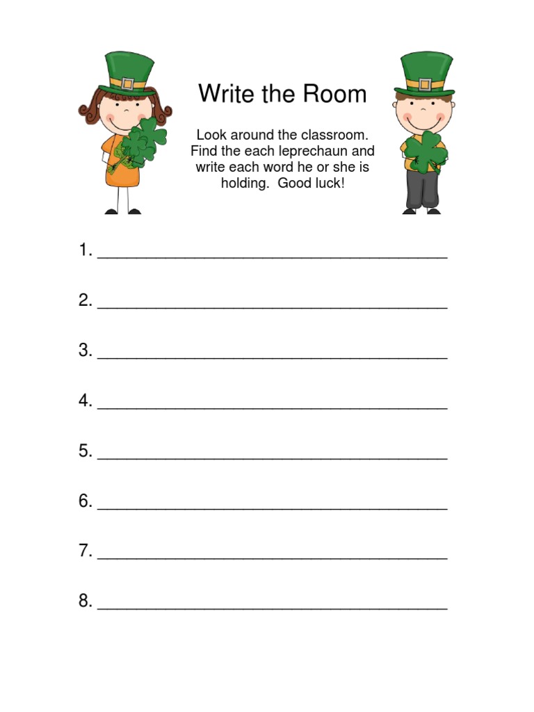 Classroom Leprechaun Word Hunt | PDF | Career & Growth | Language Arts ...