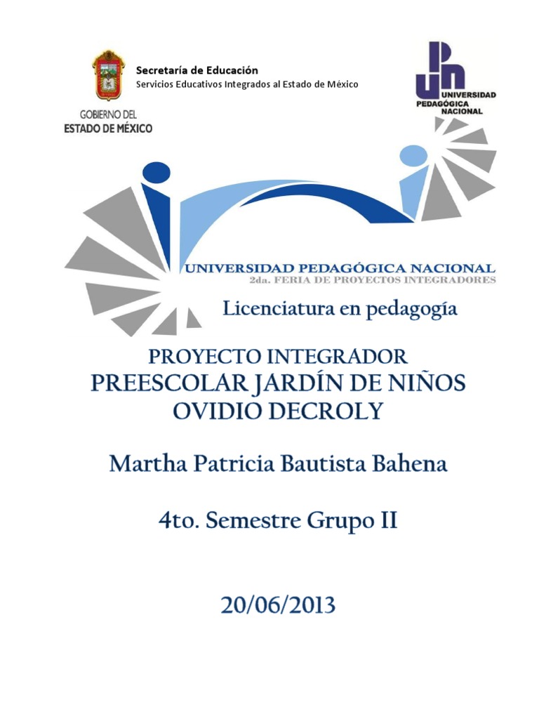 Proyecto Ovidio Decroly | PDF | Jardín de infancia | Aprendizaje