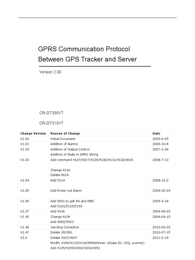 GPRS Communication Protocol | PDF | Network Packet | General Packet ...
