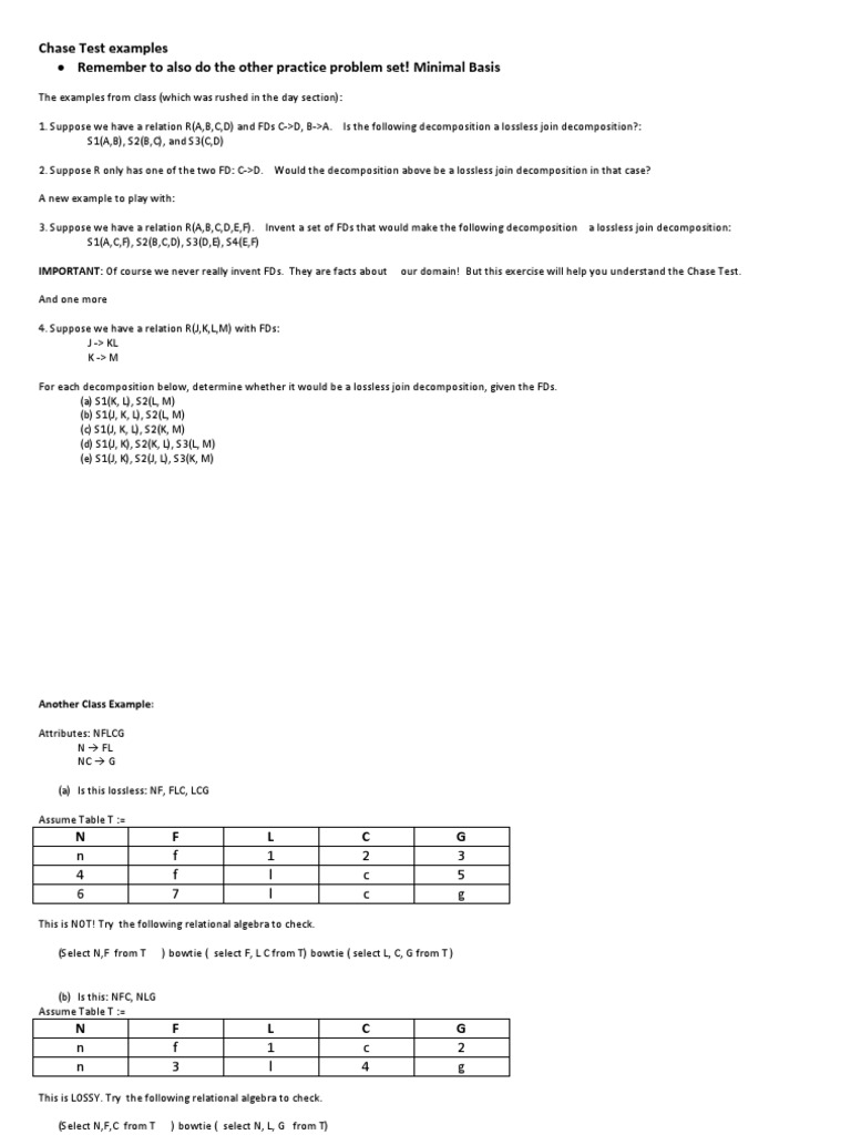 Chase Test Examples | PDF | Teaching Methods & Materials