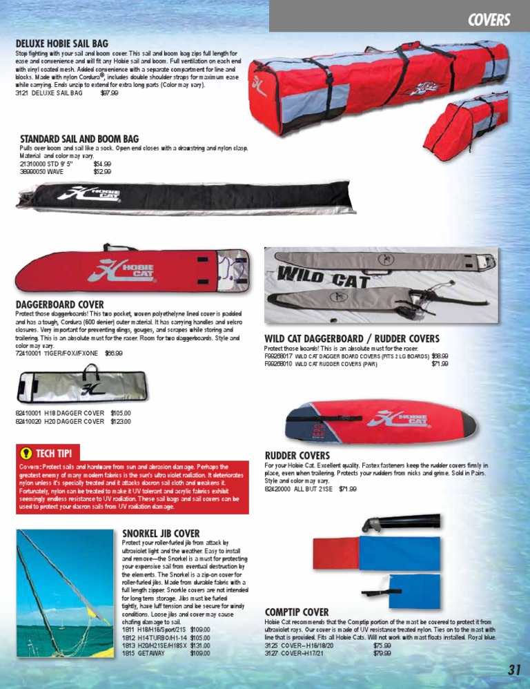 Sail Bags Snorkels Rudder Dagger Board Covers | PDF | Sail | Ultraviolet